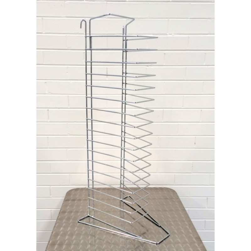 Heavy Duty Chrome Plated Steel Pizza Rack 18 Slots