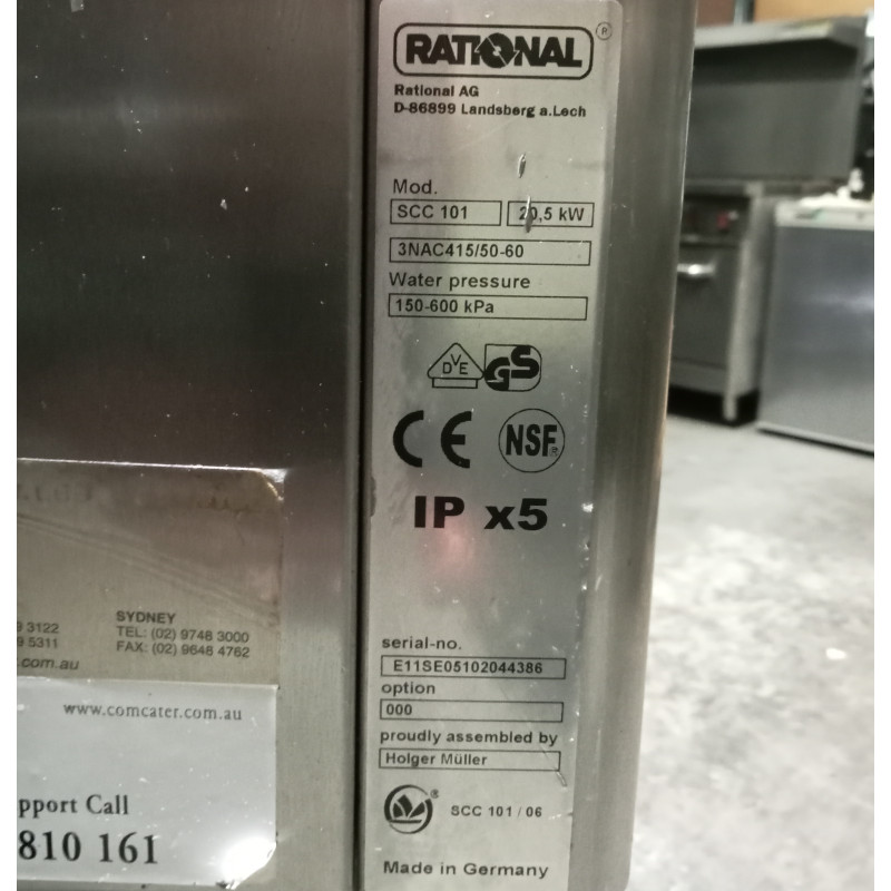 Used Rational SCC101 SelfCookingCenter 10 Tray Electric Combi Oven