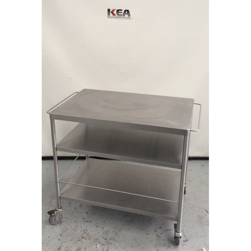 HEAVY DUTY STAINLESS STEEL SERVICE TROLLY