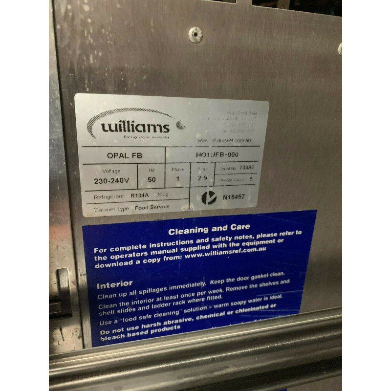 Williams Opal 1 Door Under Bench Fridge - HO1UFB-000