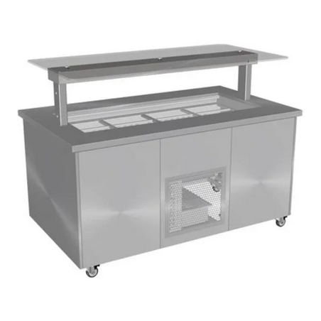 Culinaire Mobile Refrigerated Island Buffet Stainless Steel Top ...