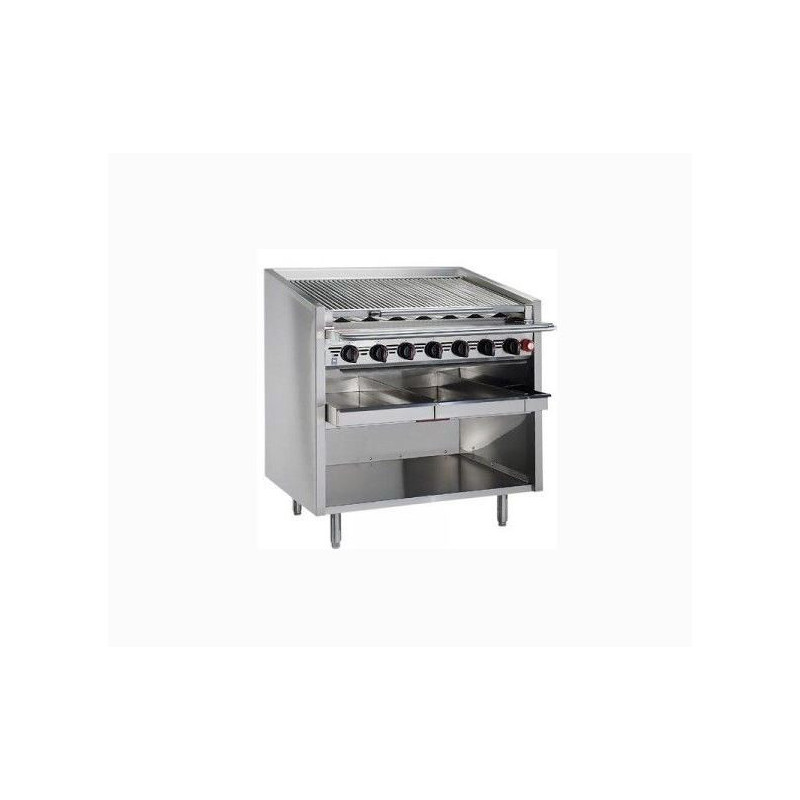 MagikitchN 600 Series Char Grills Floor Model 10 Burners - FM-648-SMB