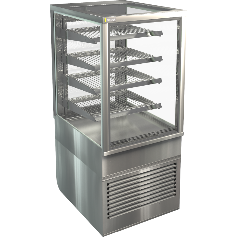 COSSIGA - 600 WIDE FREESTANDING SQUARE HEATED FOOD DISPLAY CABINET WITH ...