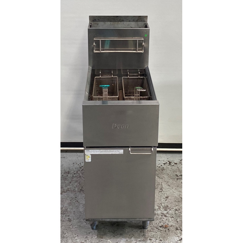 Used Dean SR42G Twin basket single pan deep fryer 21Lt