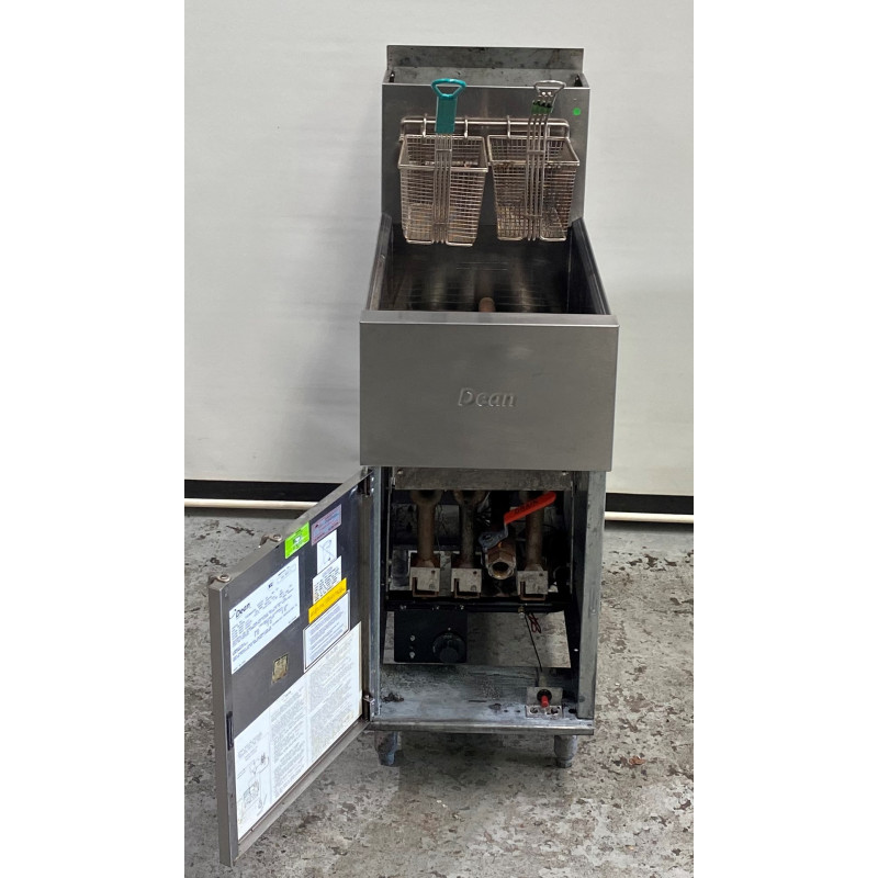 Used Dean SR42G Twin basket single pan deep fryer 21Lt