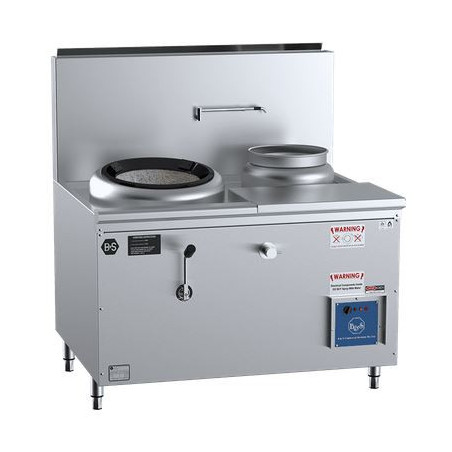 B+S COMMERCIAL KITCHENS - Verro WATERLESS HI PAC WOK TABLE-VCCF-HP1+1R