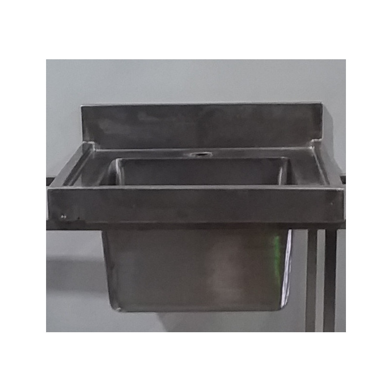 Used stainless steel single bowl sink with splashback
