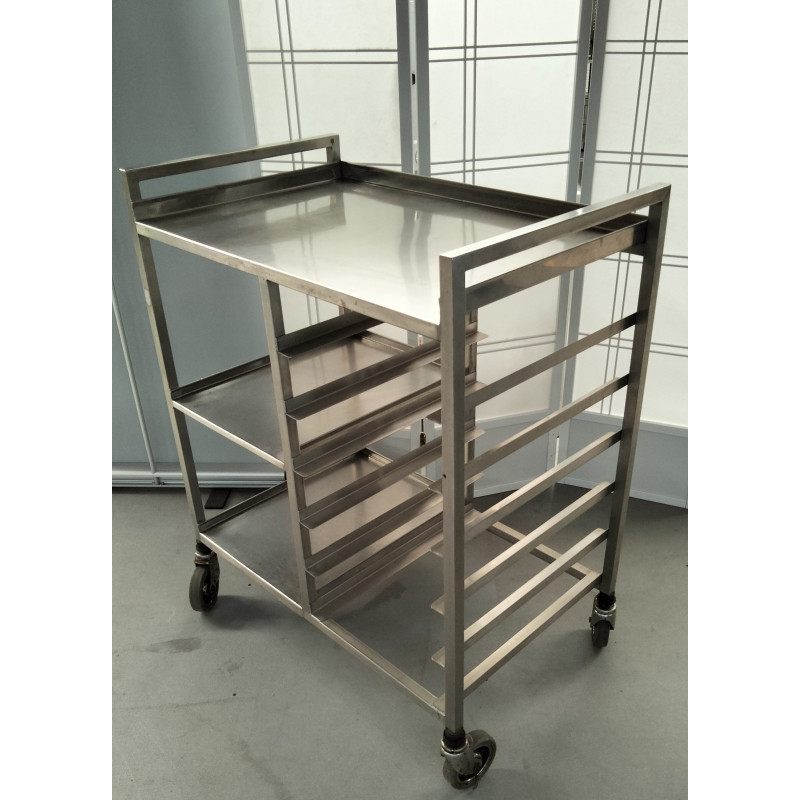 Stainless Steel 3 Tier Trolley With Tray Racks