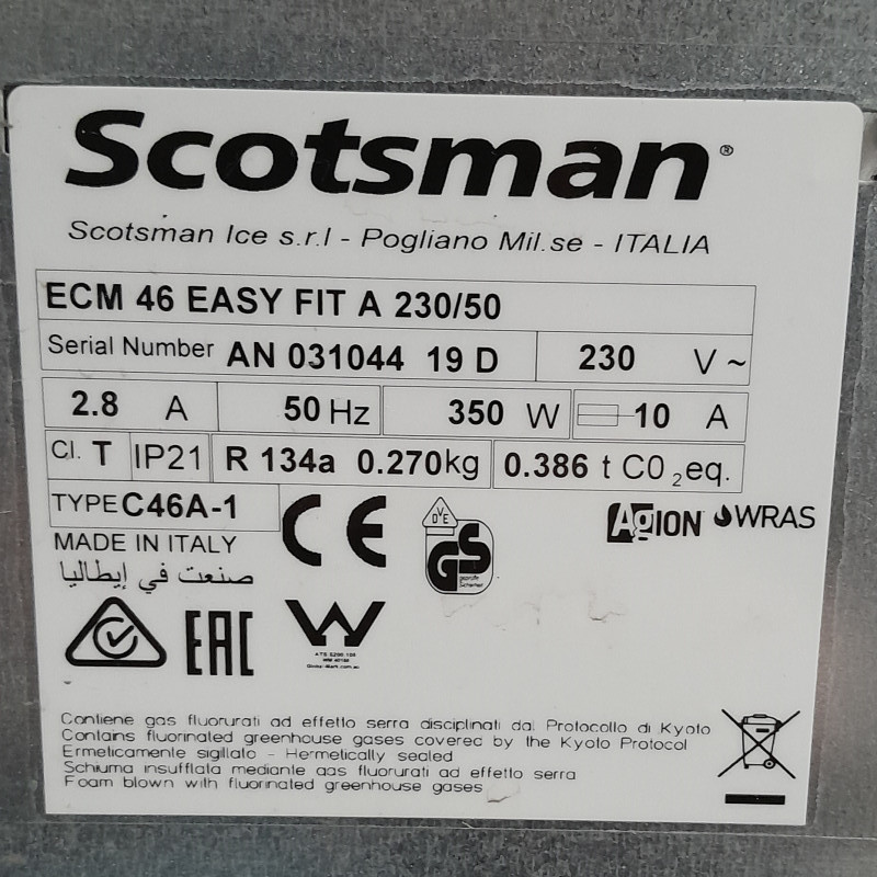 USED Scotsman ECM 46 EASY FIT A - Ice Maker With Storage Bin