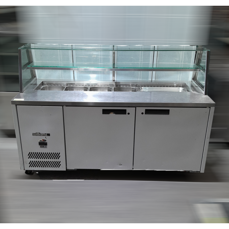 Used Williams HJ2SCBA Jade Sandwich Two Door Sandwich Prep Fridge