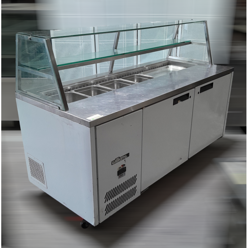 Used Williams HJ2SCBA Jade Sandwich Two Door Sandwich Prep Fridge