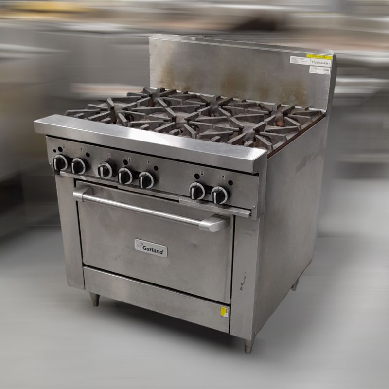 Ex-Demo Garland GF36-6R-LP Restaurant Range 900mm Wide 6 Burner Oven ...