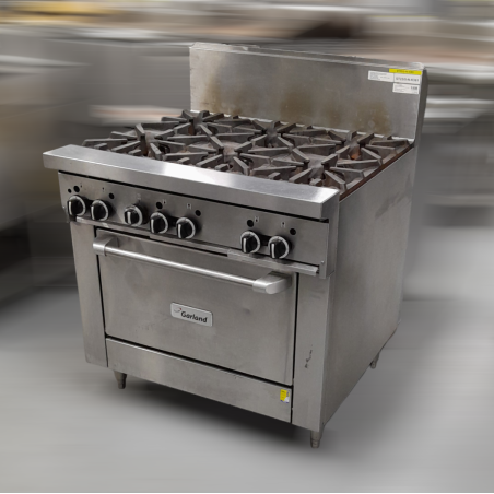 Ex-Demo Garland GF36-6R-LP Restaurant Range 900mm Wide 6 Burner Oven ...