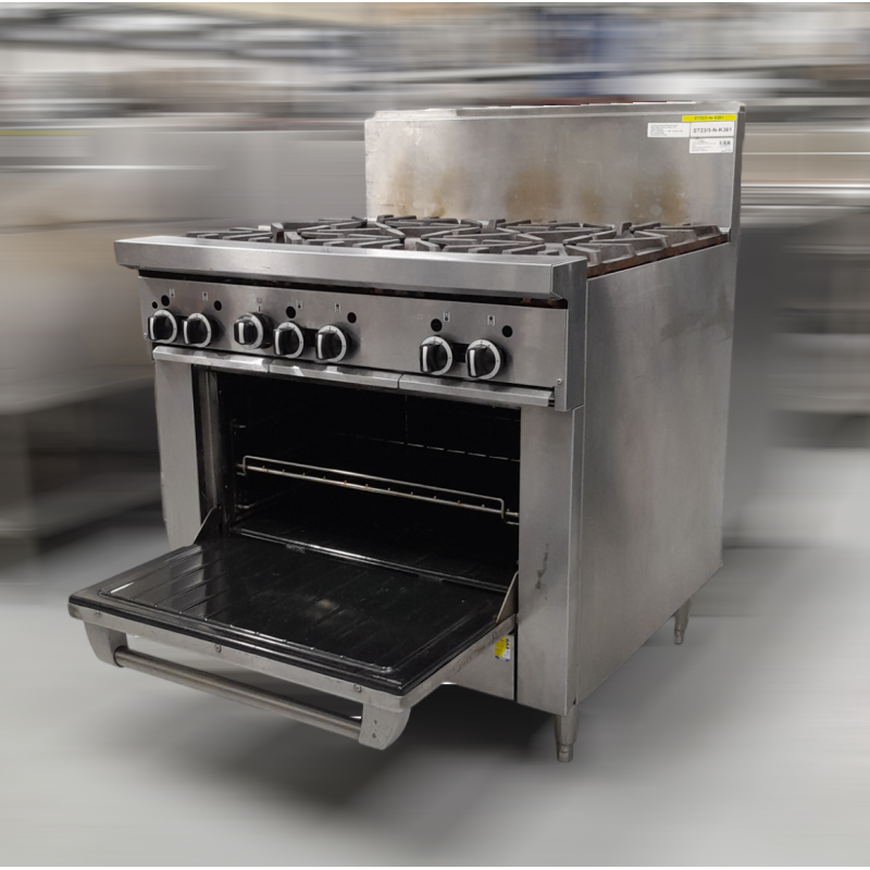 Ex-Demo Garland GF36-6R-LP Restaurant Range 900mm Wide 6 Burner Oven ...