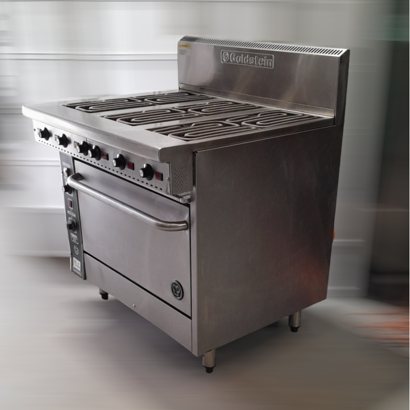 Used Goldstein PE6R28FF Electric 6 Burner Range With Fan Forced Oven ...