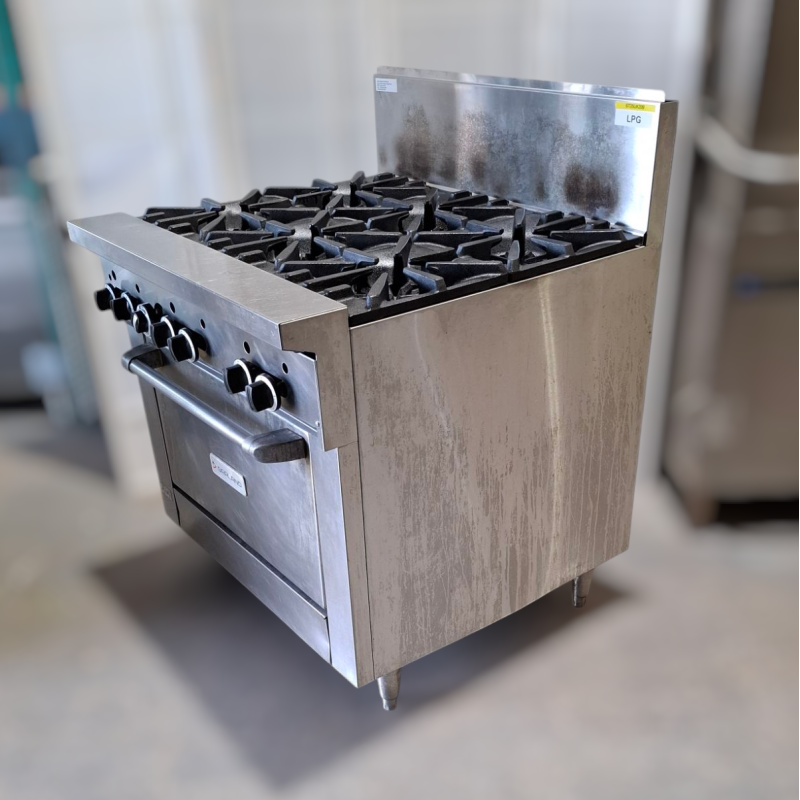 Used Garland GF36-6R Range 900mm Wide 6 Burner LPG Gas Oven