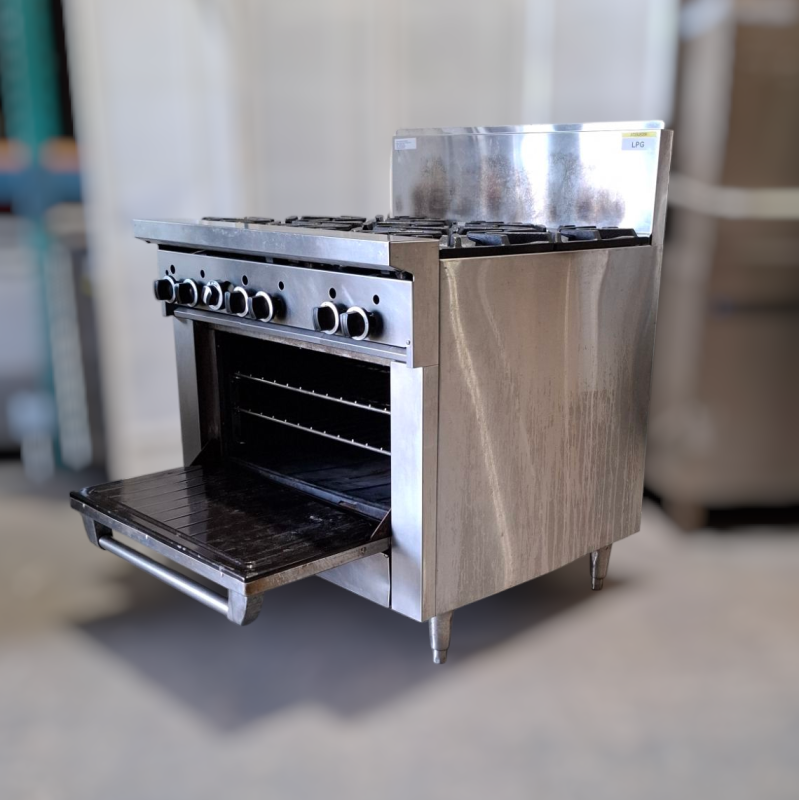 Used Garland GF36-6R Range 900mm Wide 6 Burner LPG Gas Oven