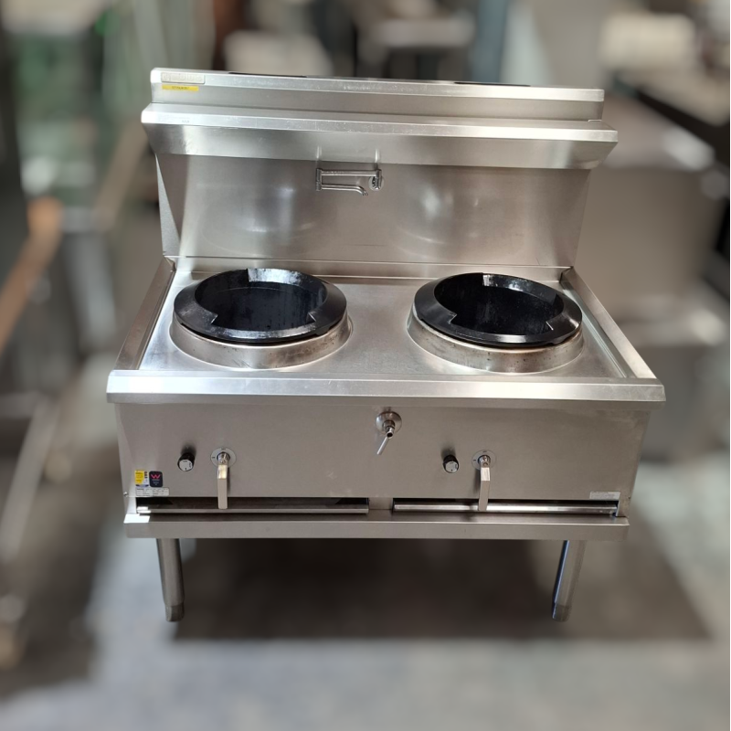 Used Luus WX-2C Two Hole Waterless Wok | Compact 2-Burner Unit